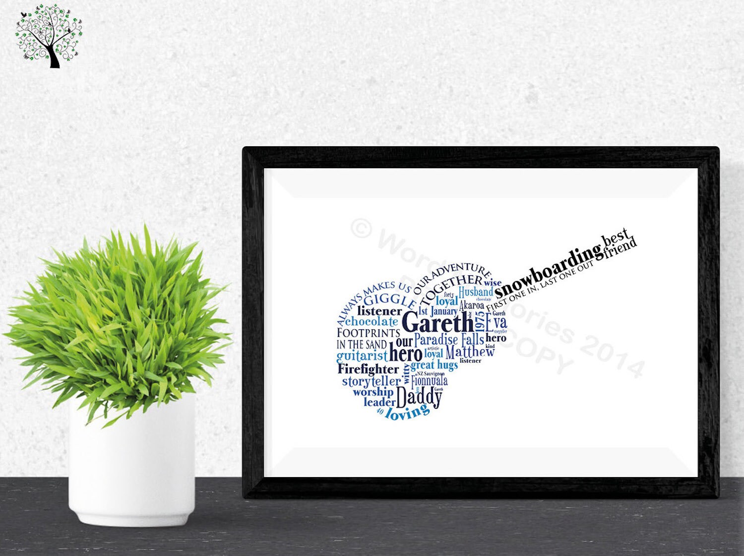 Guitar Shaped Personalised Word Art - Etsy