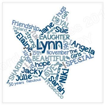 Personalised Shaped Word Art - Etsy
