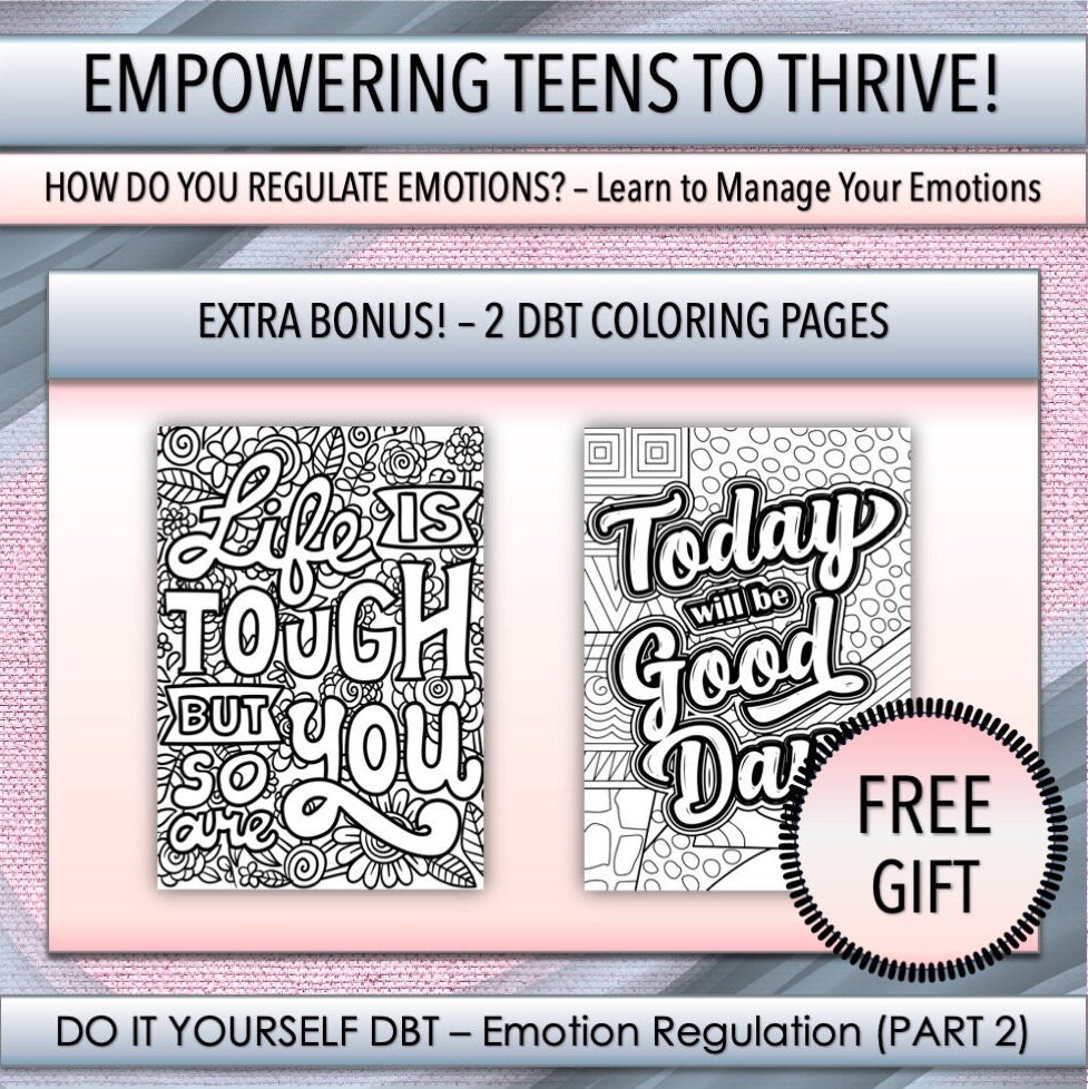 Emotion Management Do-it-yourself DBT Emotion Regulation part 2, Coping ...