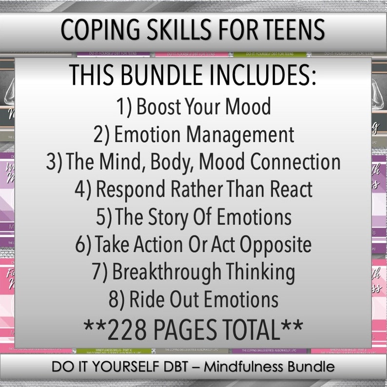 EMOTION REGULATION 228 Pages Do-it-yourself DBT Coping Skills for Teens ...