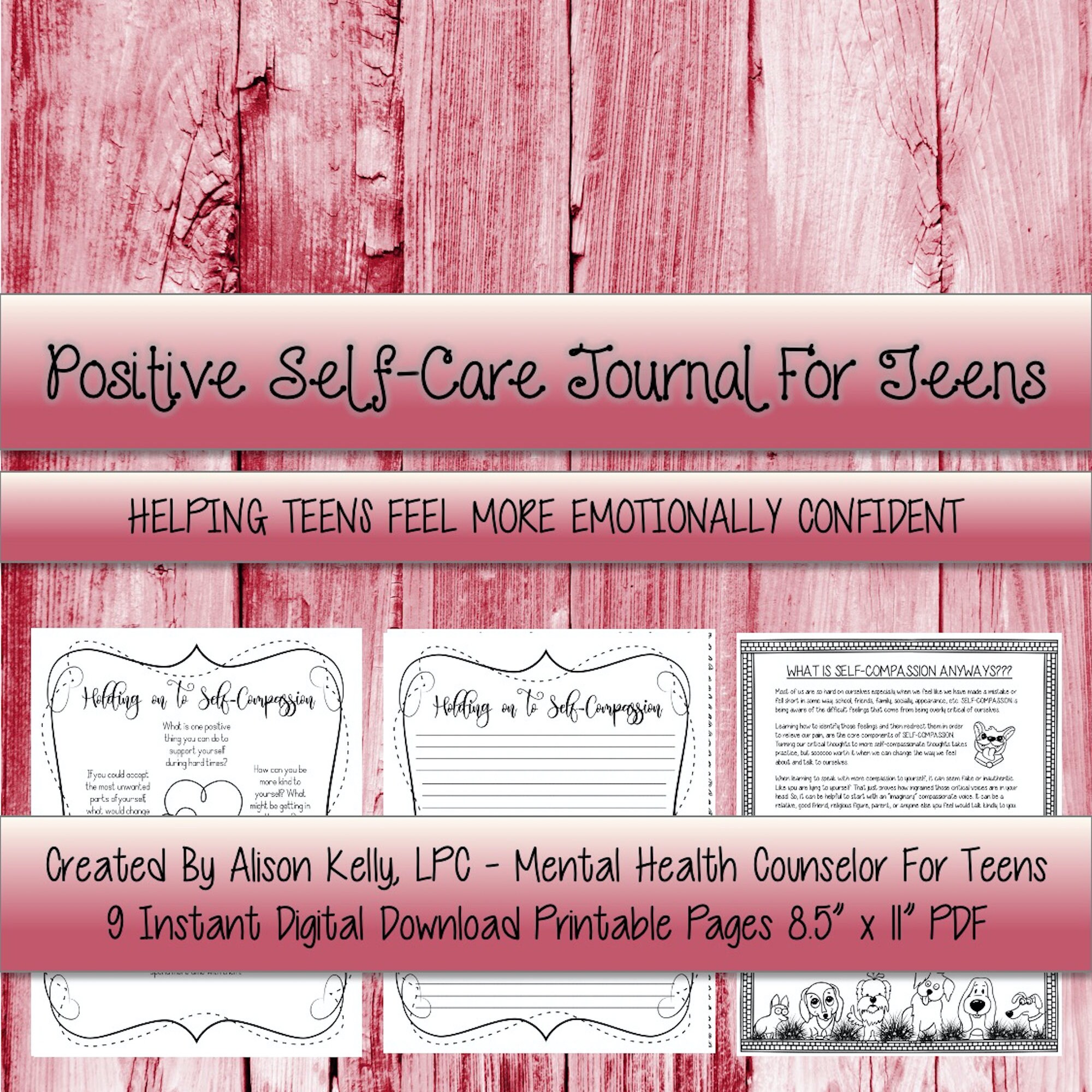 Positive Self-Care Journal Part 1 Coping Skills For Teens - Etsy España