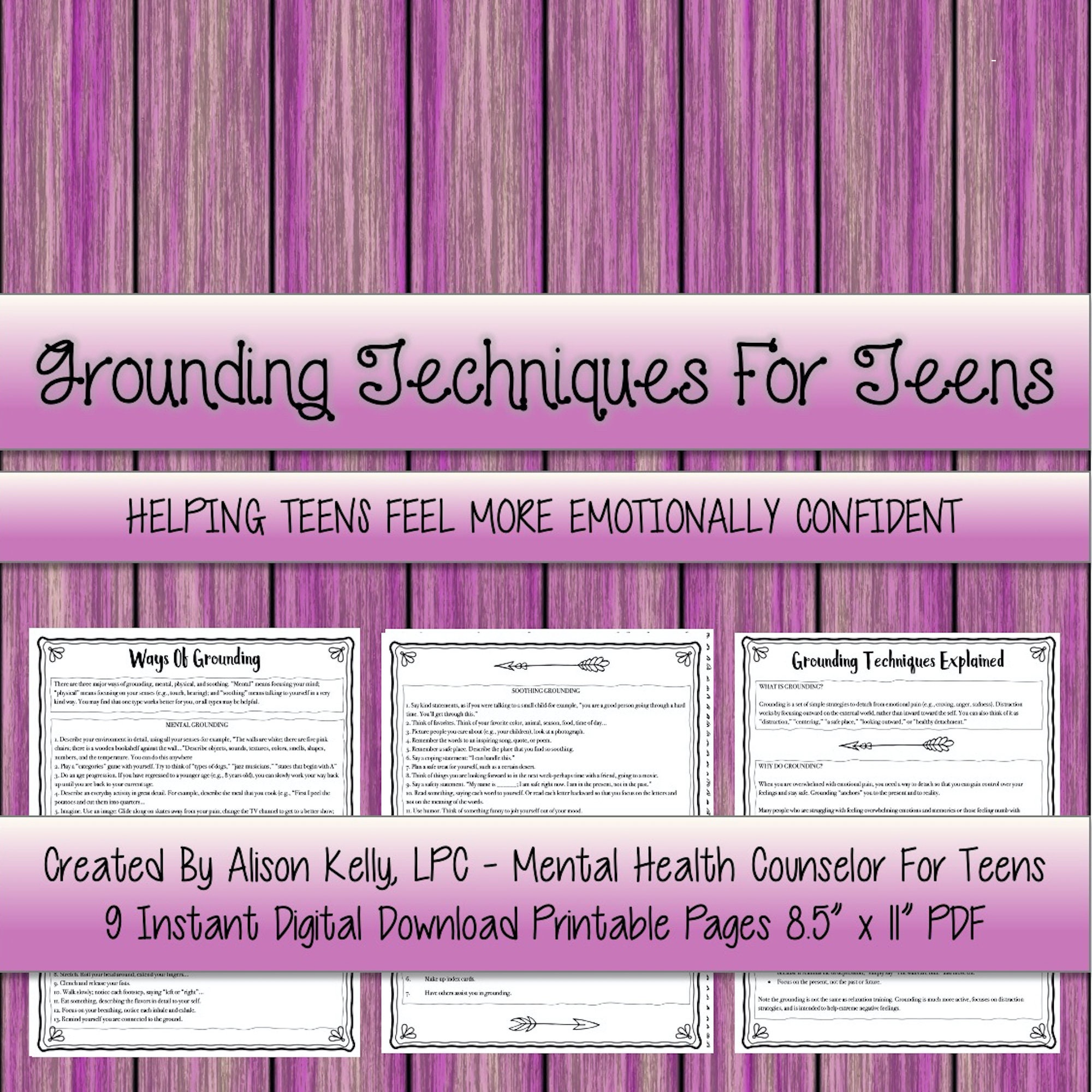 Grounding Techniques Coping Skills for Teens - Etsy Denmark
