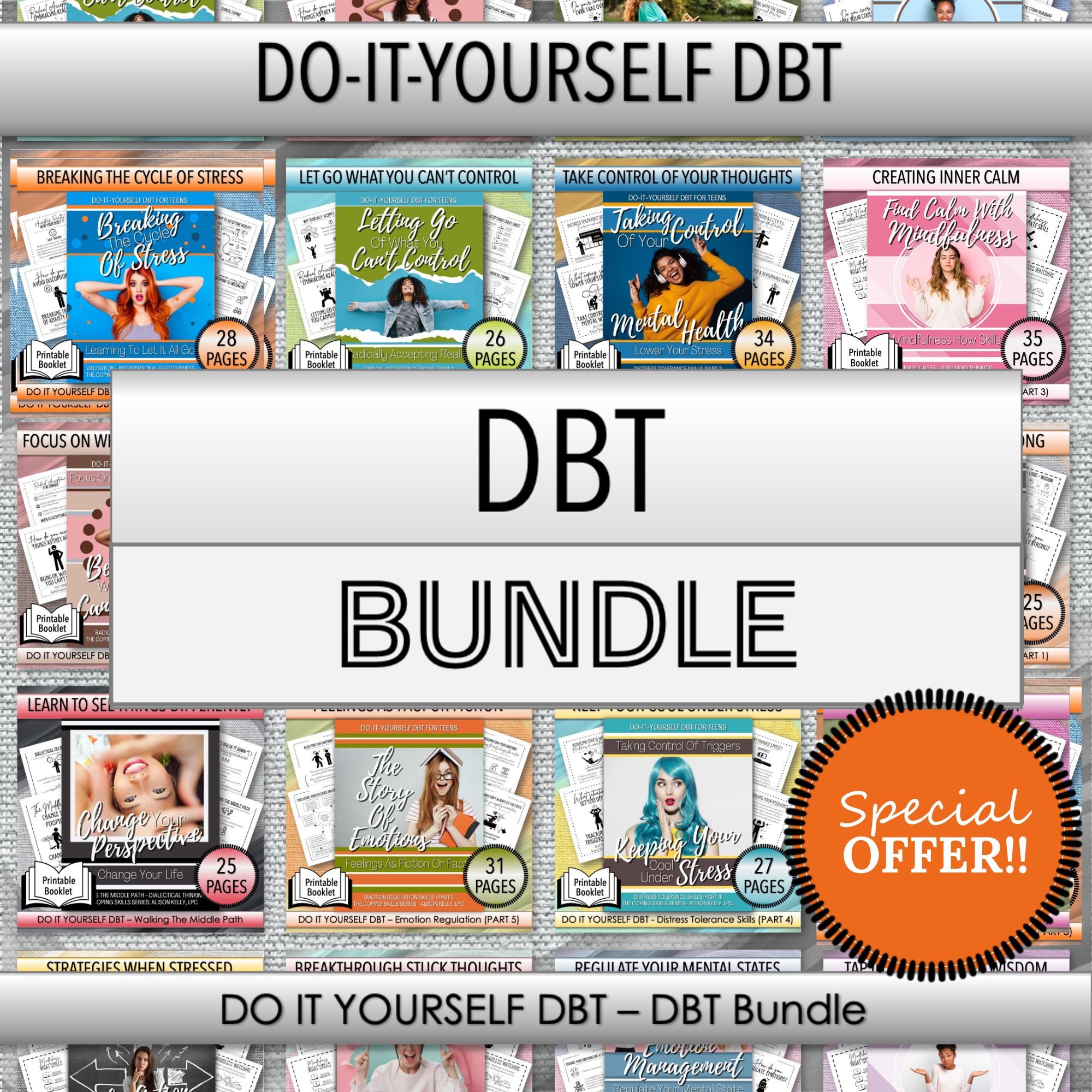 DBT BUNDLE 700 Pages Do-it-yourself DBT Coping Skills for Teens - Etsy