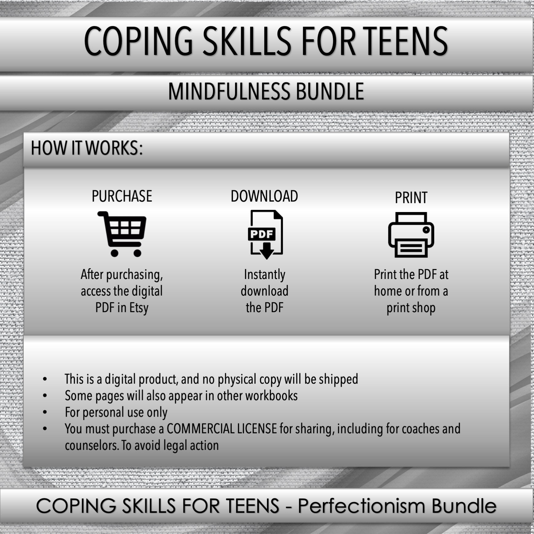 Perfectionism Bundle 57 Pages Coping Skills Perfectionism & the Fear of ...