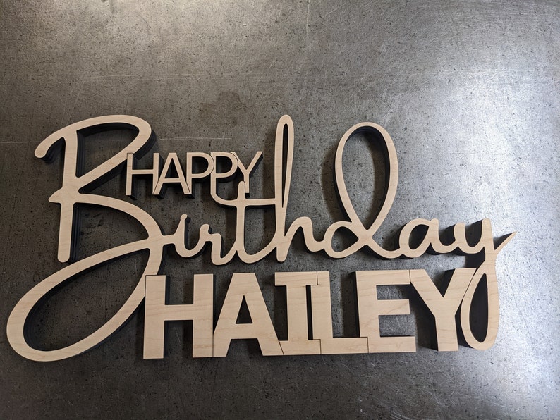 Happy Birthday Custom Stand up Sign - Etsy