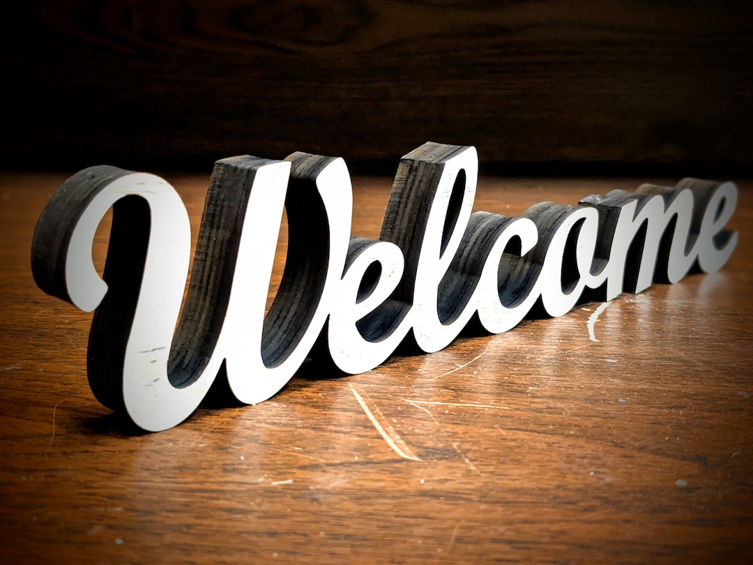 Custom Laser Cut Stand up or Hanging Sign Classic Script Unfinished - Etsy