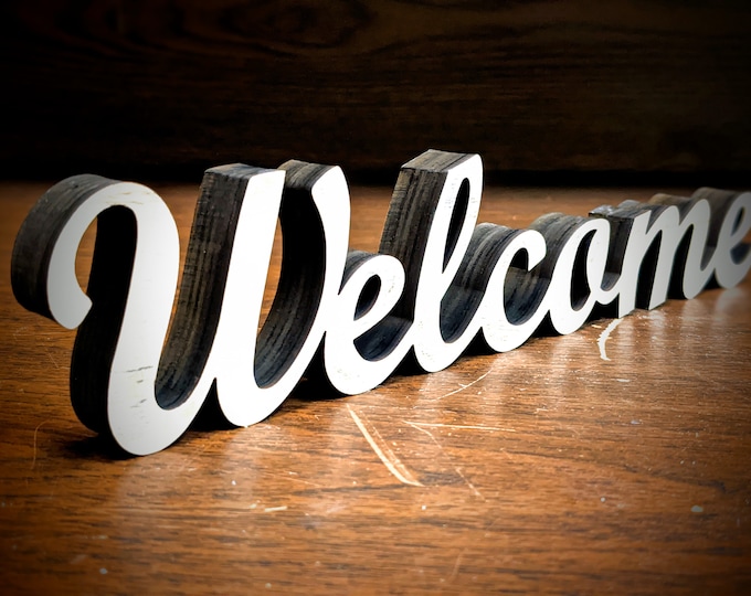Custom Laser Cut Stand up or Hanging Sign Classic Script Unfinished - Etsy