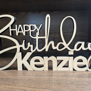 Happy Birthday Custom Stand up Sign - Etsy