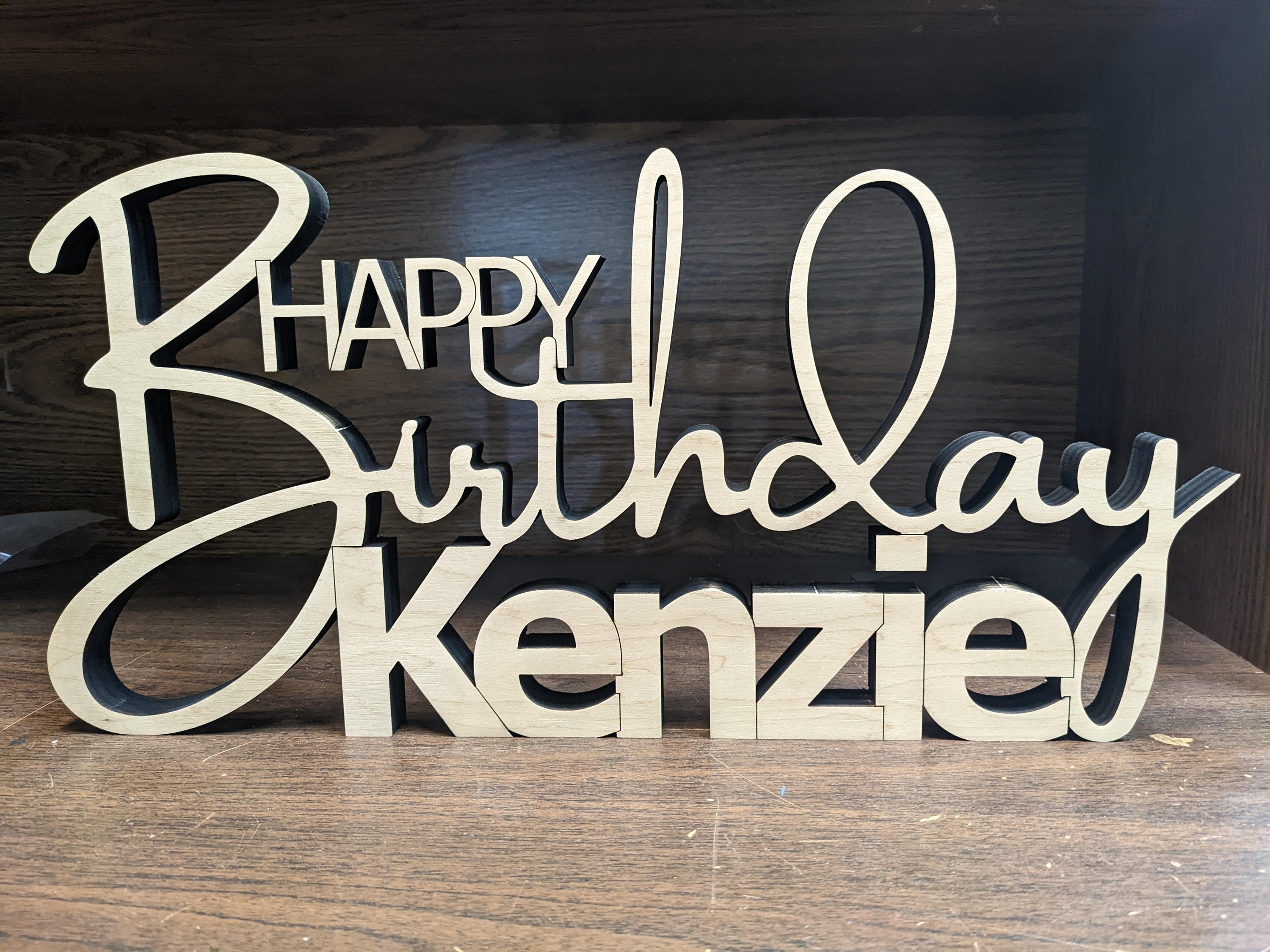 Happy Birthday Custom Stand up Sign | Etsy