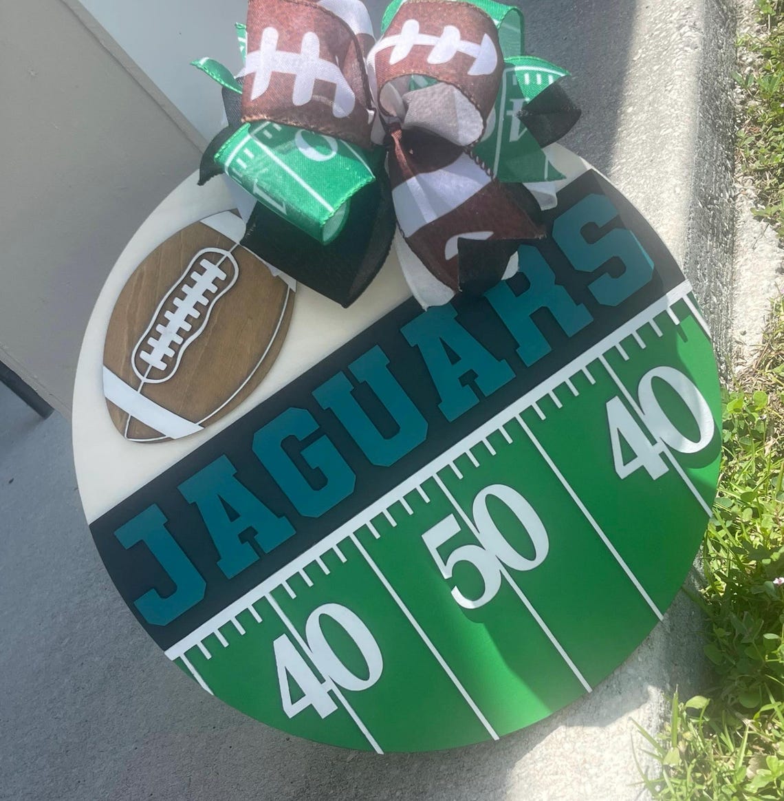 Football Door Hanger | Game Day Porch Decor | Sports Fan Front Door ...