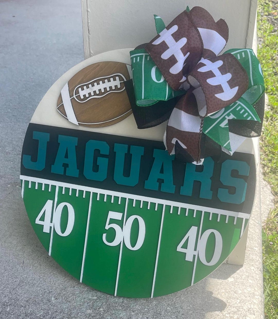 Football Door Hanger | Game Day Porch Decor | Sports Fan Front Door ...
