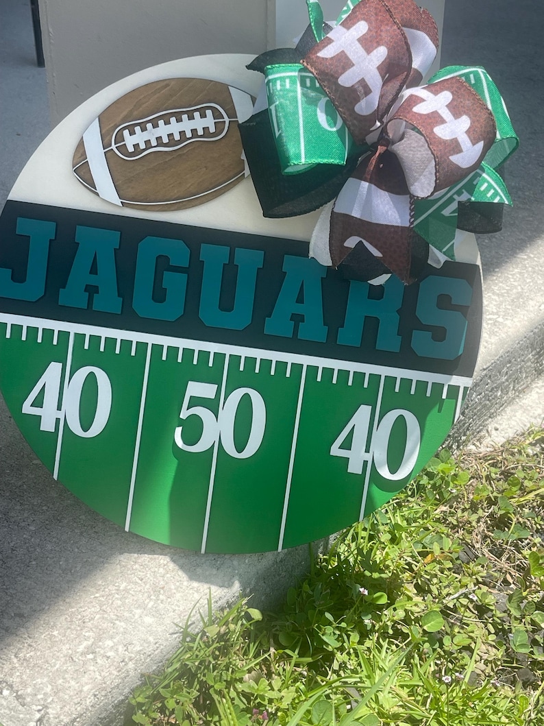 Football Door Hanger | Game Day Porch Decor | Sports Fan Front Door ...