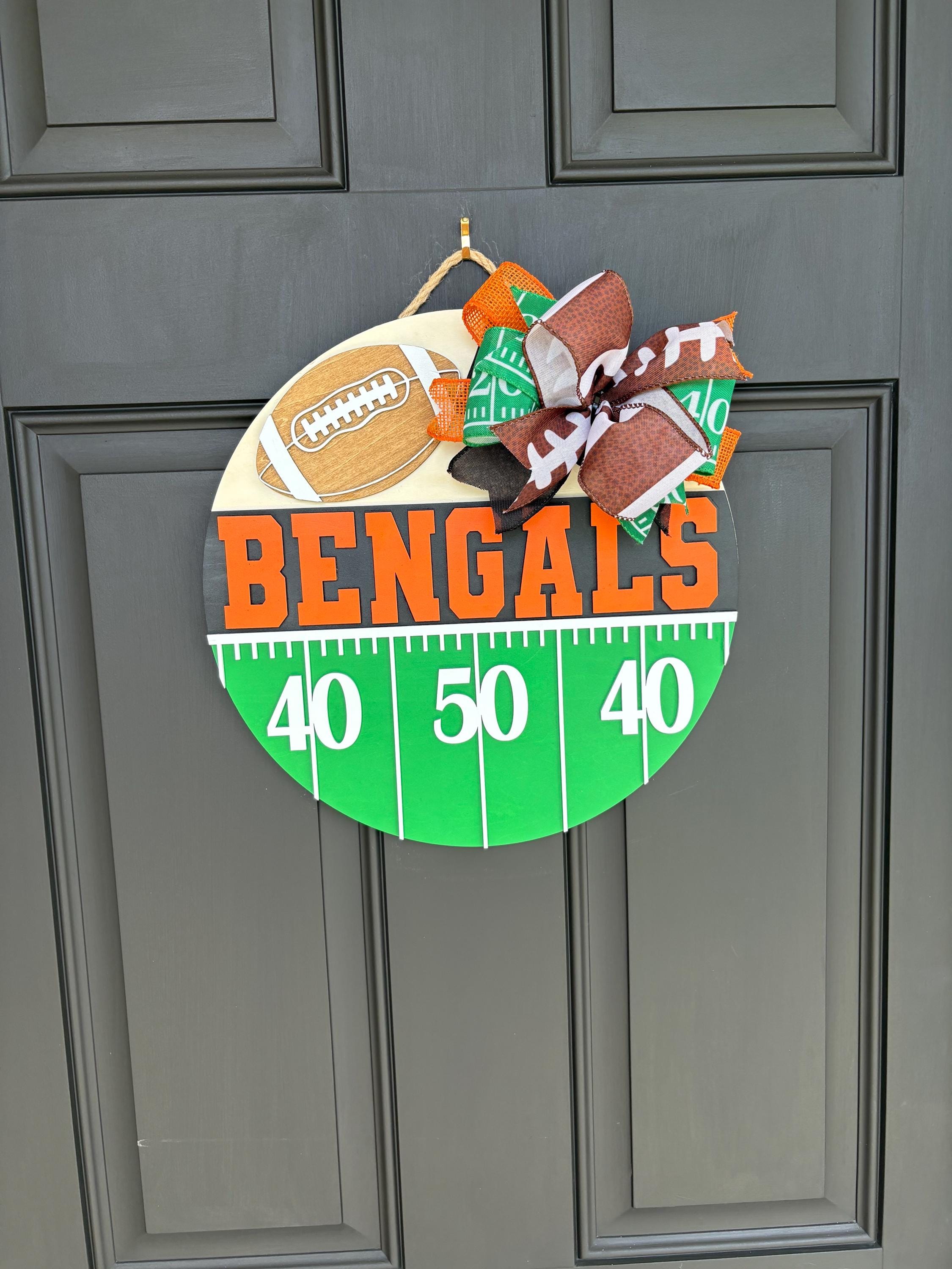 Football Door Hanger | Game Day Porch Decor | Sports Fan Front Door ...