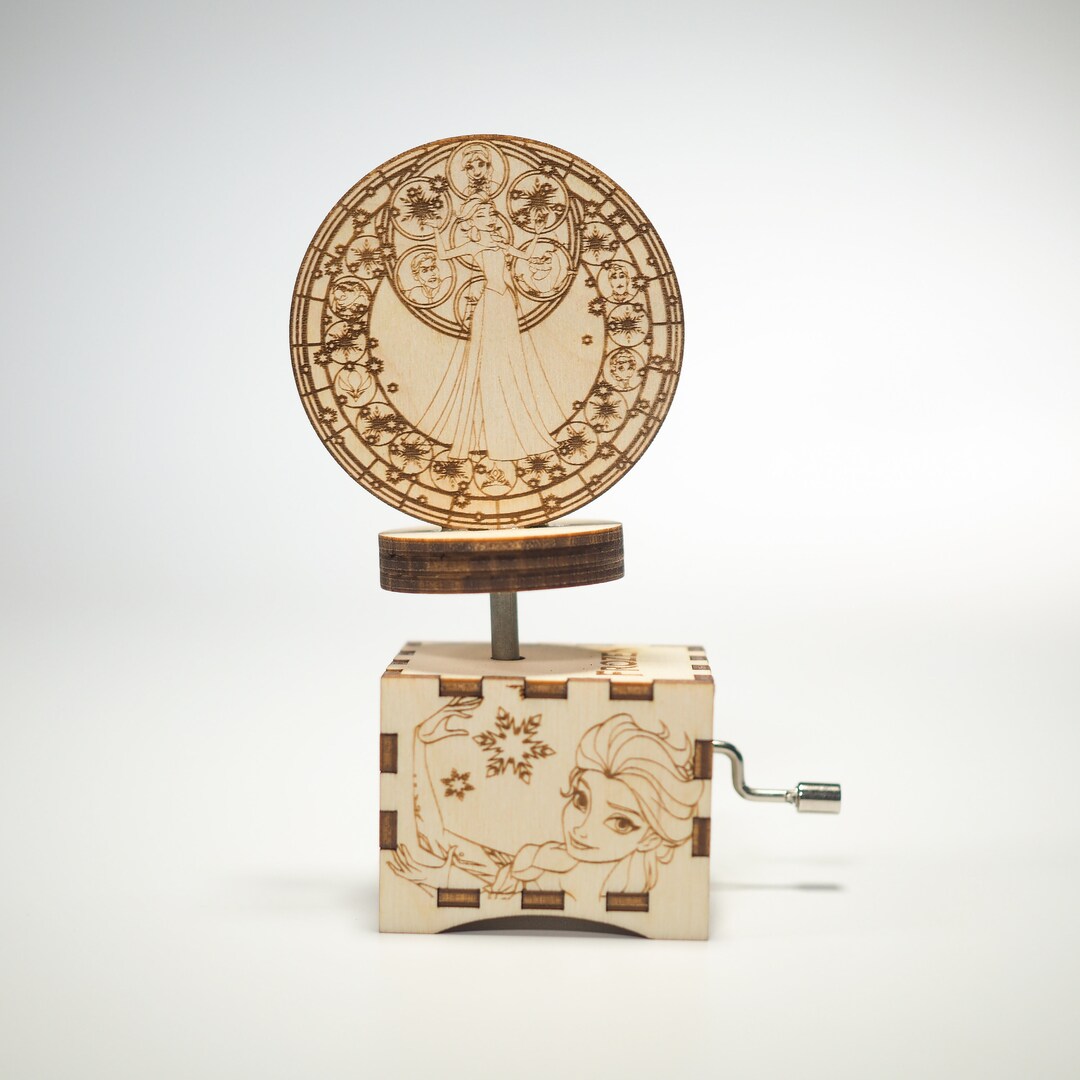 Personalized Custom Song Music Box Frozen Let It Go Wooden Unique Gift ...