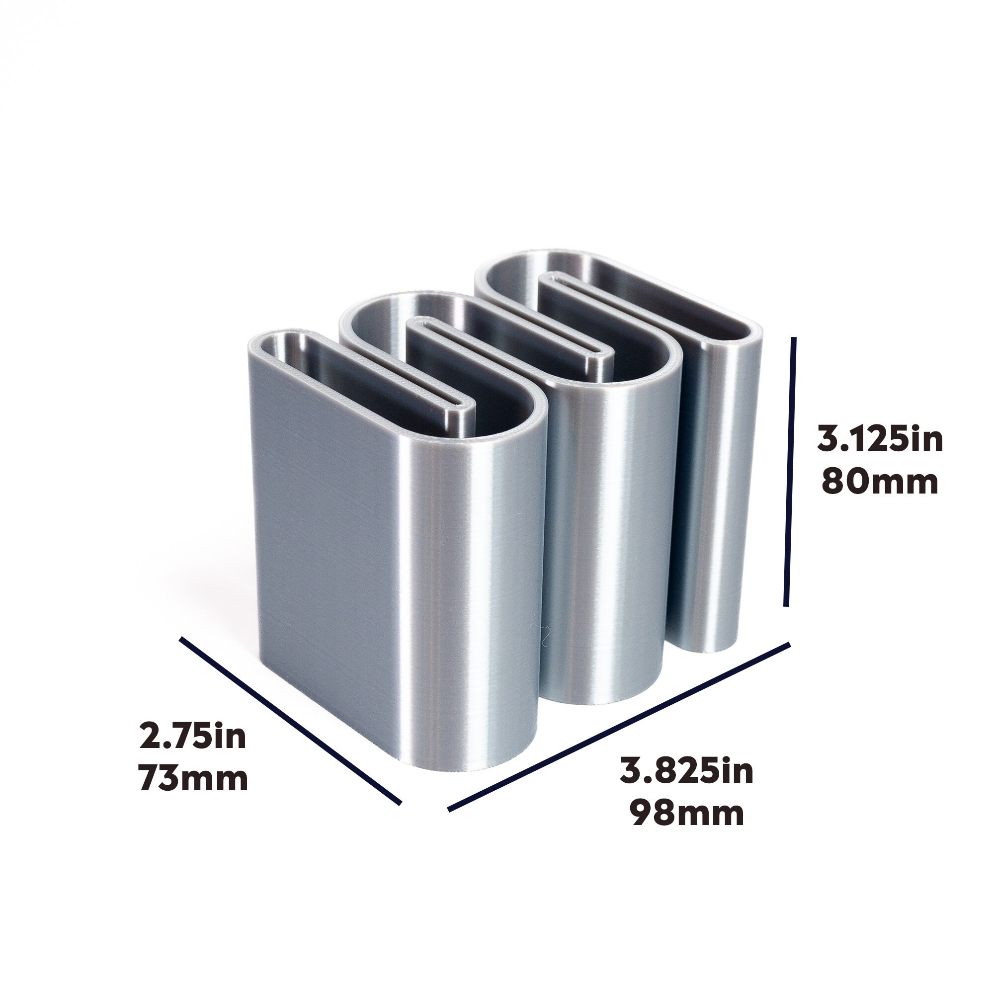 Modern Silver Pencil Cup: Minimalist Desk Organizer, Pen Holder - Etsy