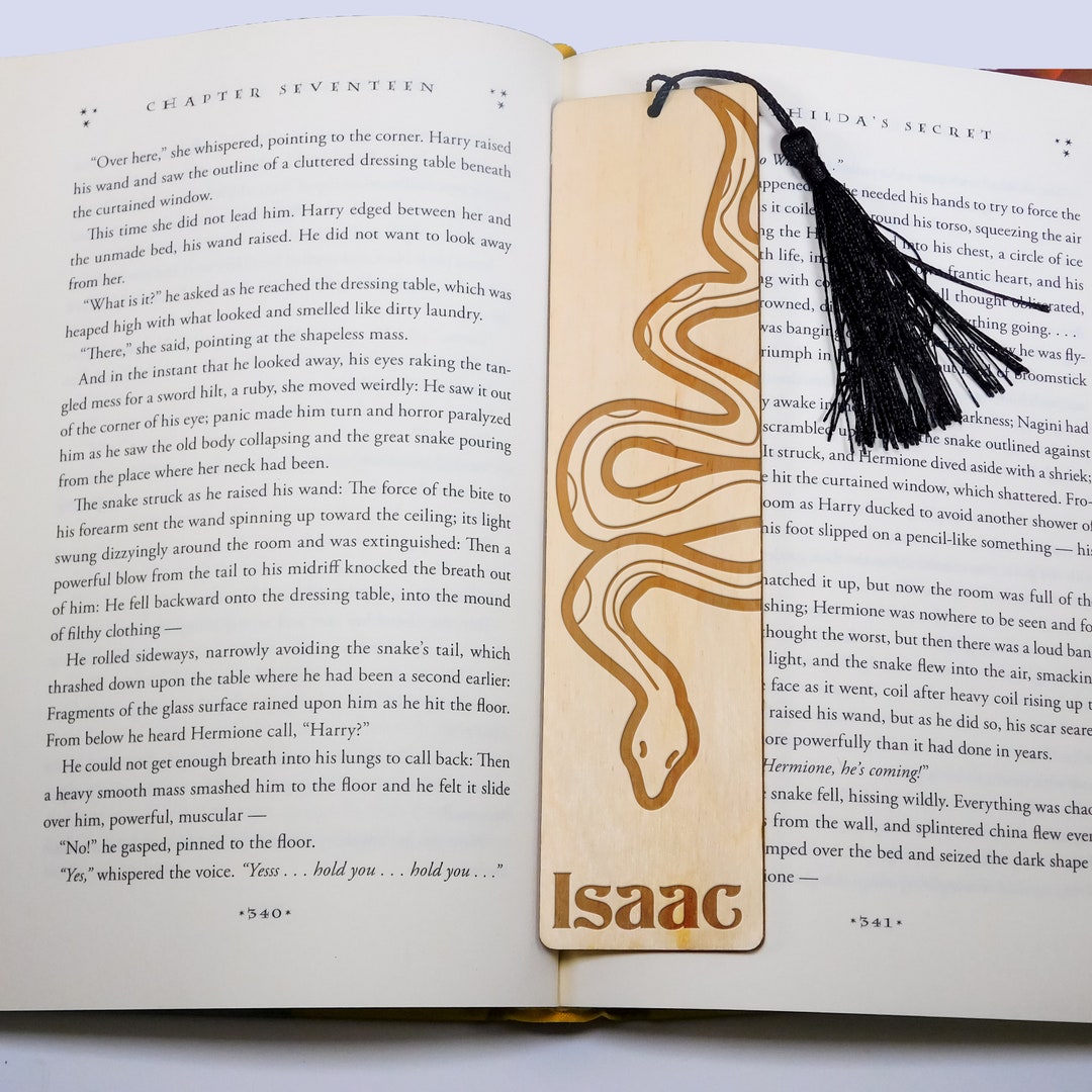 Custom Snake Bookmark, Personalized Engraved Wood Gift - Etsy