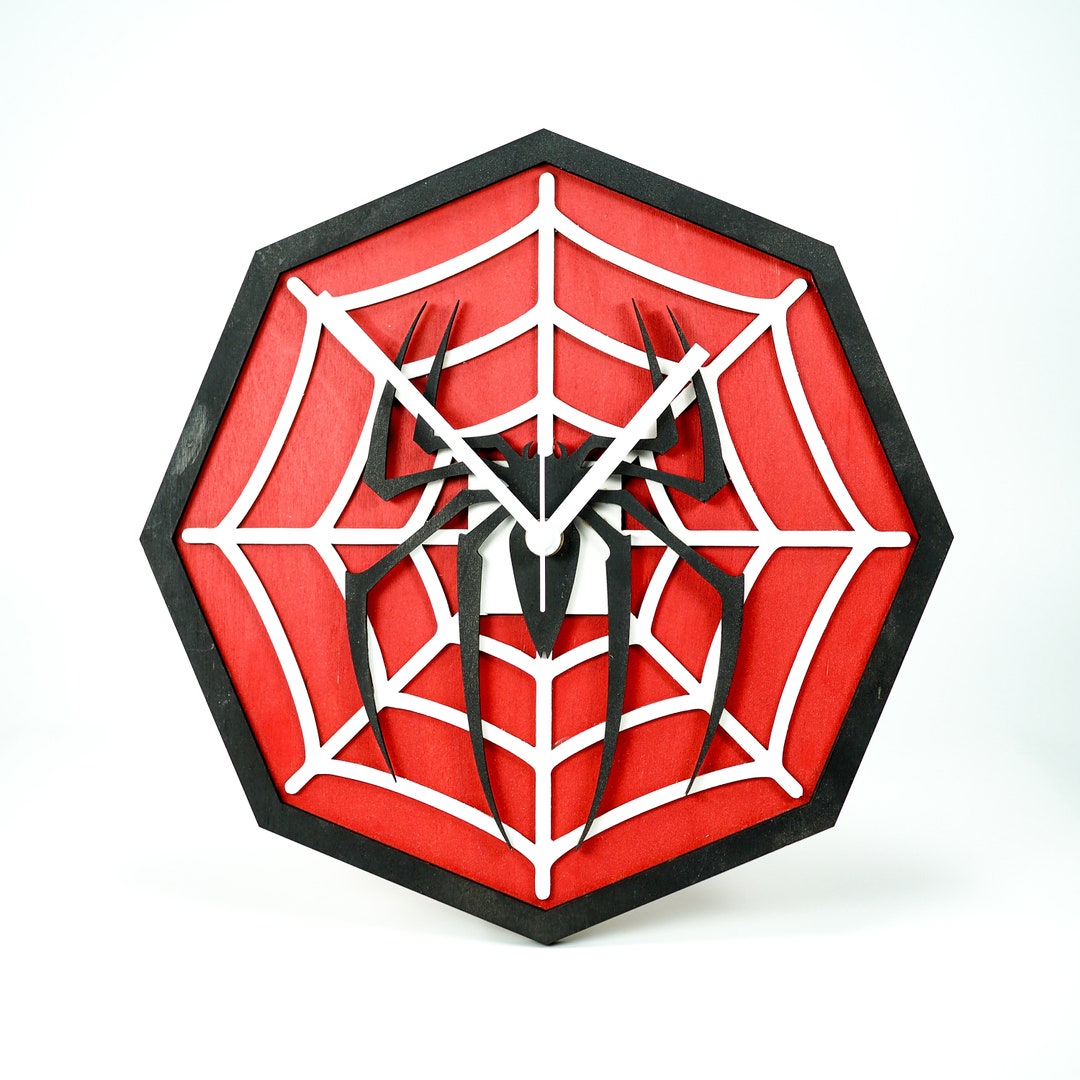 Spider Man Wall Clock Unique Personalized Custom Wooden Gift - Etsy