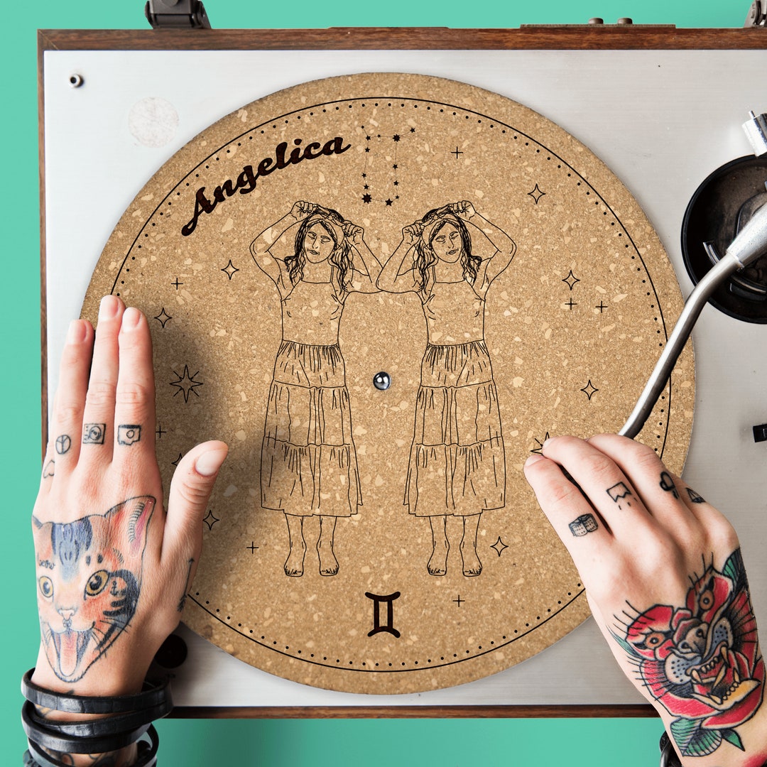 Custom Cork Slip Mat for Turntable Gemini Personalized Slipmat Gift for ...