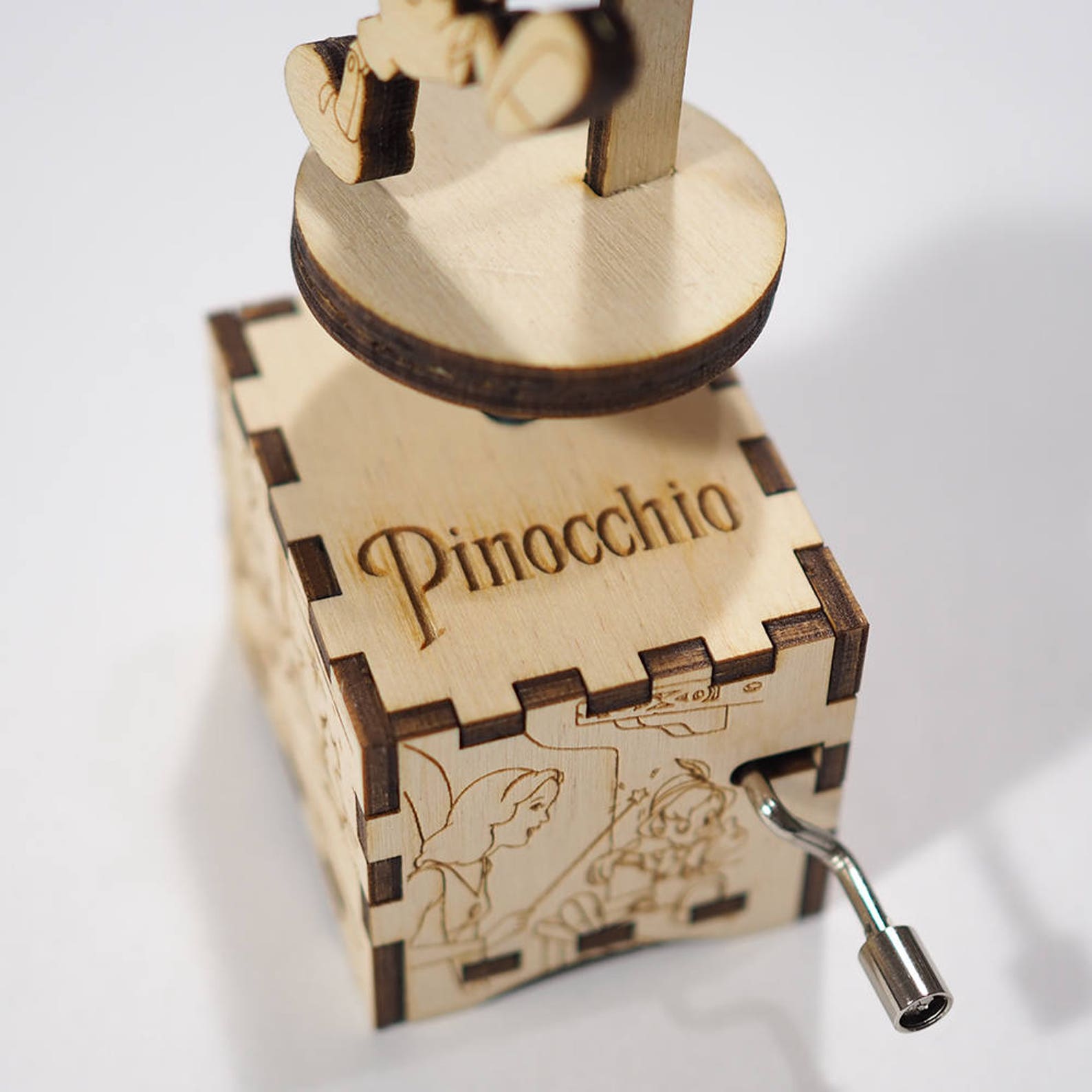 Pinocchio Wooden Music Box When You Wish Upon A Star Unique - Etsy