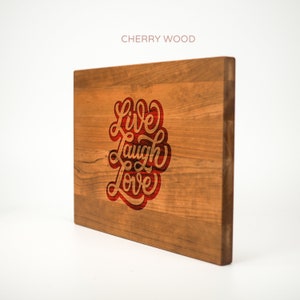 Custom Cutting Board Live Laugh Love Wooden Engraved Personalized for ...