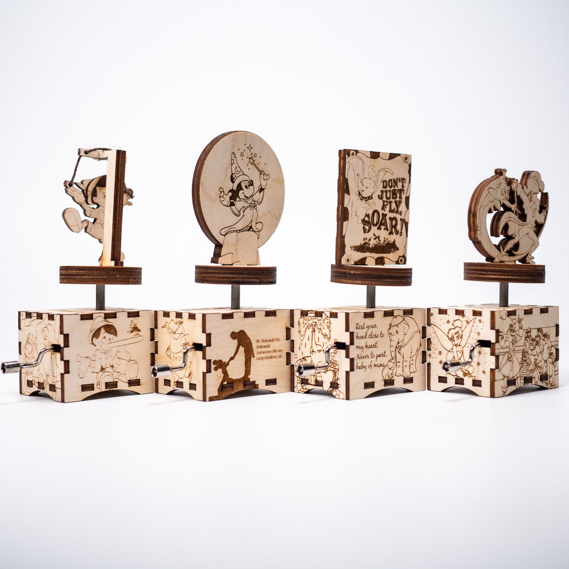 Disney Classics Music Box Set Pinocchio Fantasia Dumbo & | Etsy