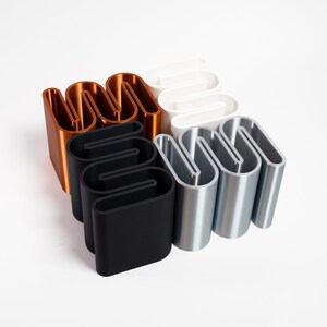 Modern Silver Pencil Cup: Minimalist Desk Organizer, Pen Holder - Etsy