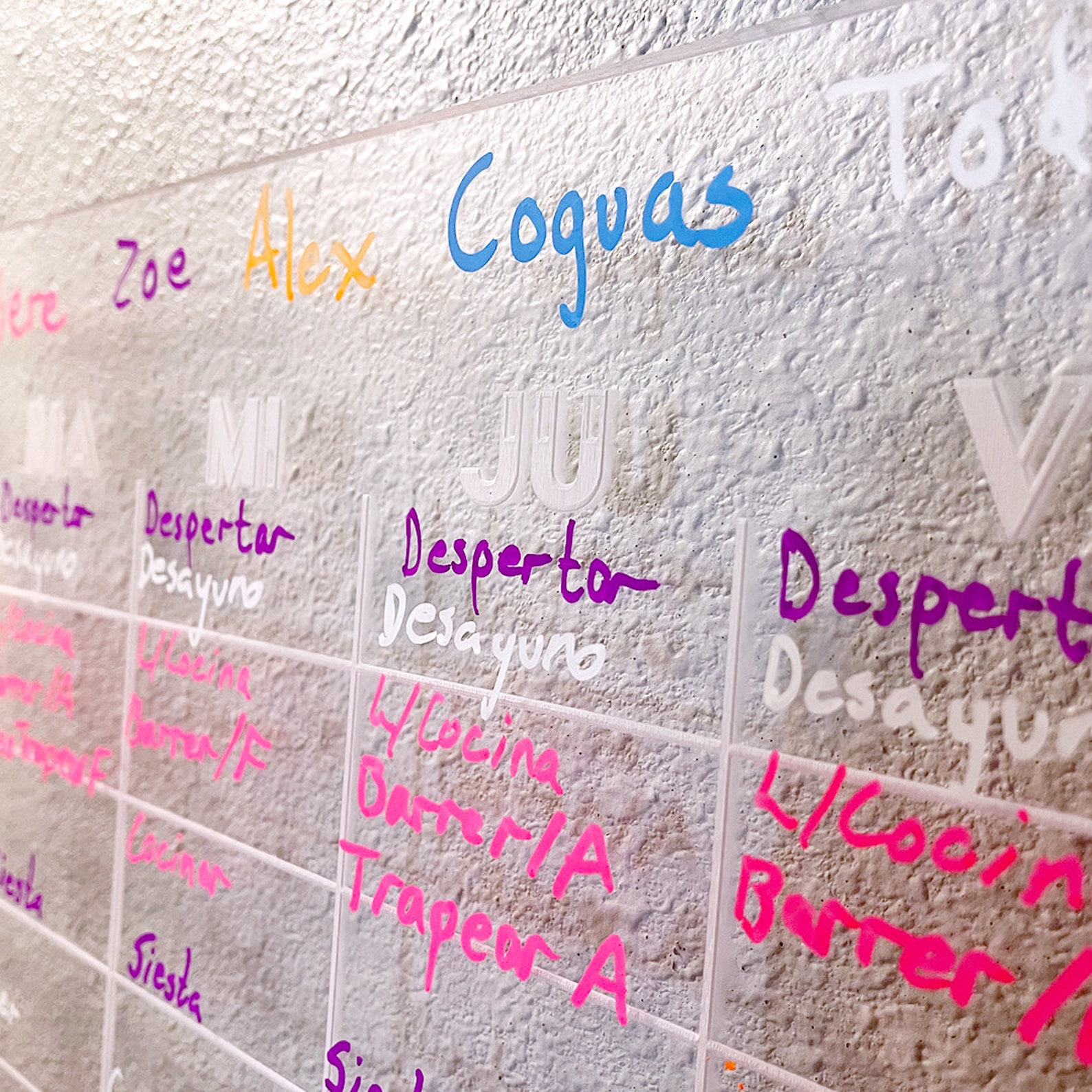 Personalized Acrylic Wall Planner Weekly Planner Flowers - Etsy