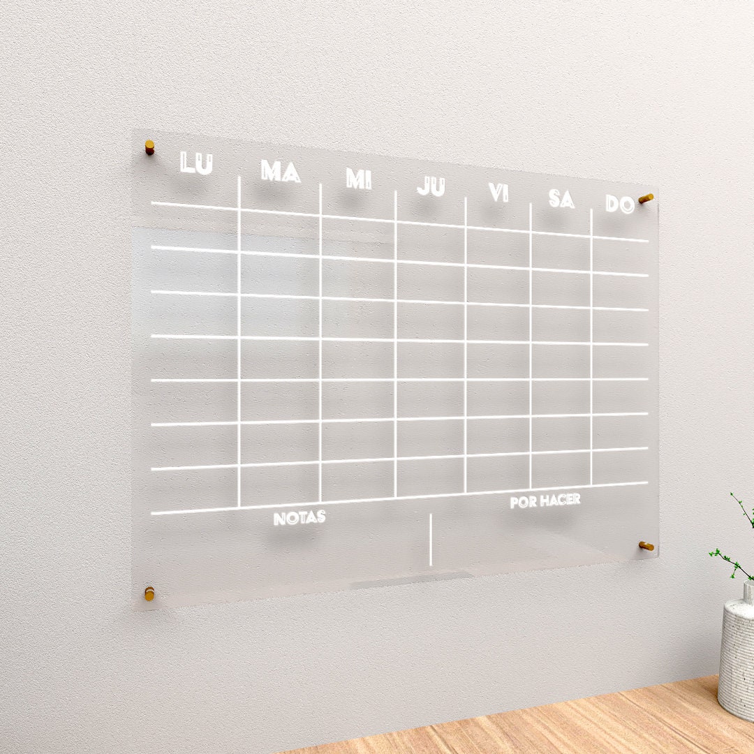 Personalized Acrylic Wall Planner Weekly Planner Techno - Etsy