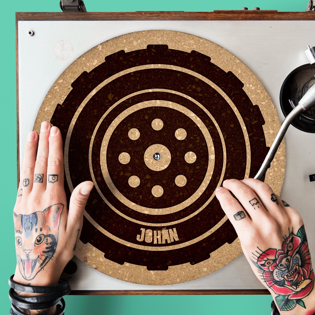 Custom Cork Slip Mat for Turntable Tyre Personalized Slipmat Gift for ...