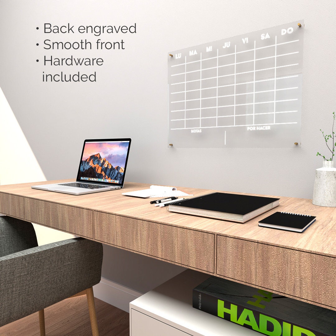 Personalized Acrylic Wall Planner Weekly Planner Techno - Etsy