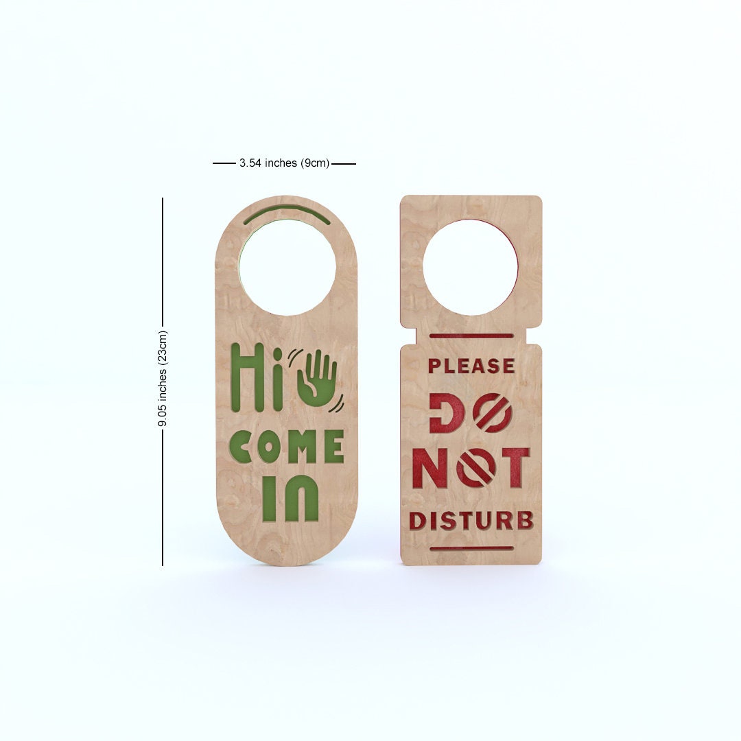 Premium Wood Door Hanger Do Not Disturb Come In Etsy