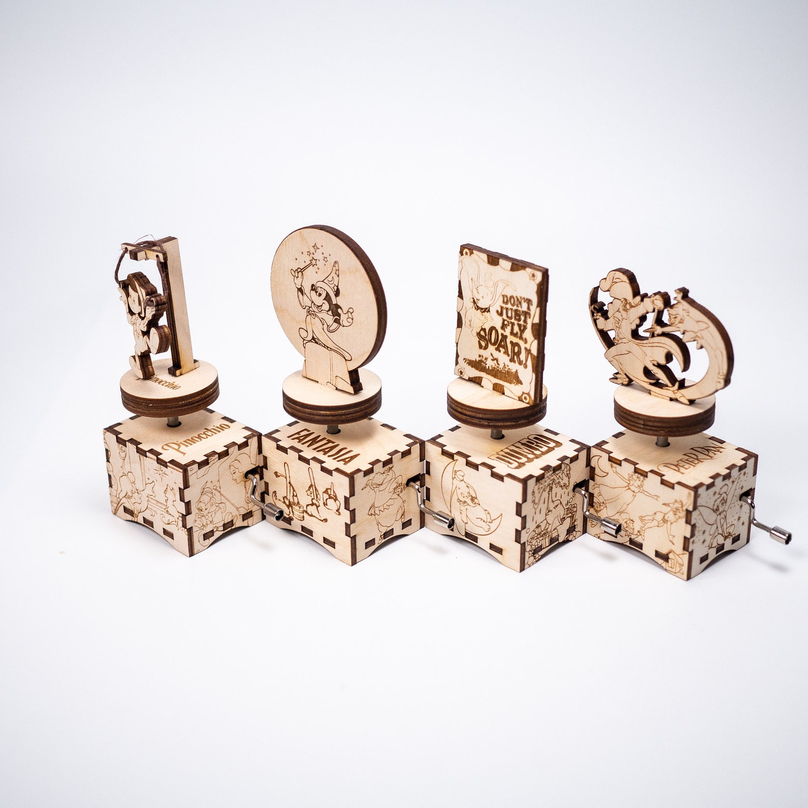 Disney Classics Music Box Set Pinocchio Fantasia Dumbo & Peter - Etsy