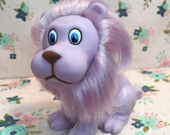 Items similar to Stuffed Lavender Purple Lion - CUSTOM patchwork animal ...