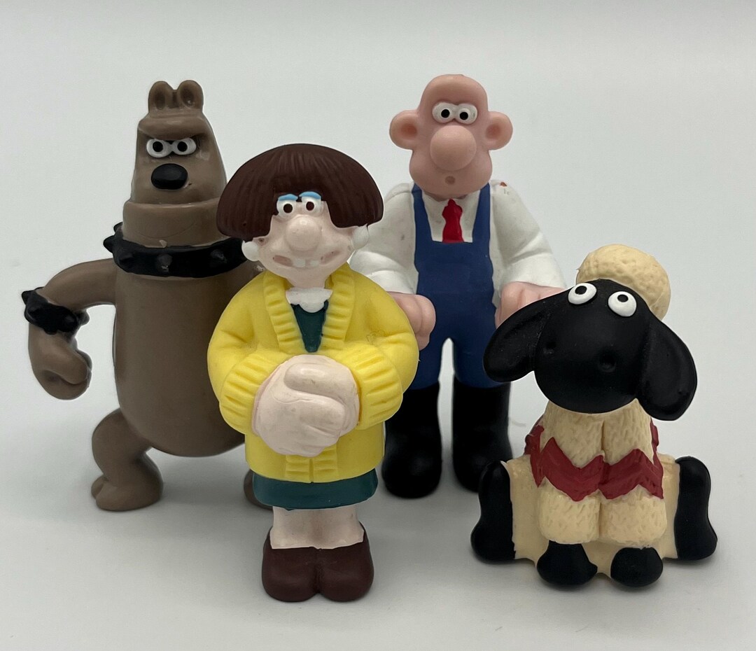 Vintage 1989 Wallace and Gromit Figures ~set of Four ~ - Etsy
