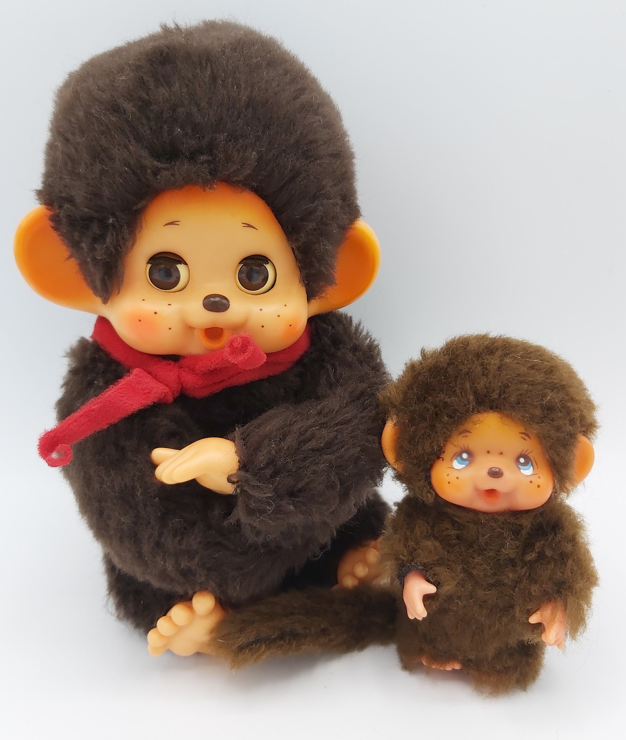 Vintage Japan Toho Monchhichi Plush Hugging Monkey Dolls ~big Brother ...