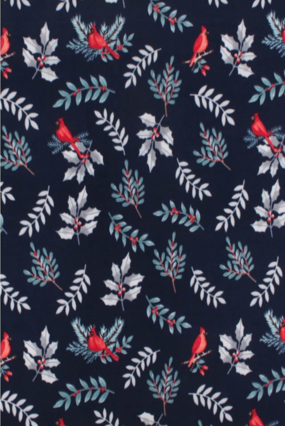 6 Ft, Birds, Cardinals on Black, Anti Pill Plush Material - Etsy