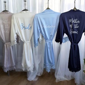 Silky Satin Bridesmaid Robes | Satin Bridal Party Robes Set ...