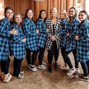 Bridal Party Flannel Shirts, Personalized Gift for Her, Custom PJ ...