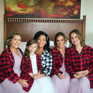 Set of 4,5,6,7,8,9 Bridal Party Flannel Pajamas, Flannel Shirts for ...