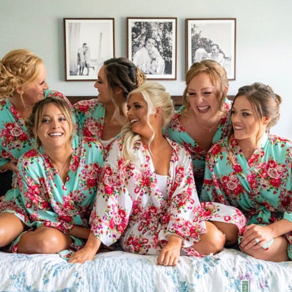 Bridesmaid Robes Floral - Etsy