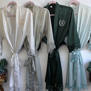 Silky Satin Bridesmaid Robes | Satin Bridal Party Robes Set ...