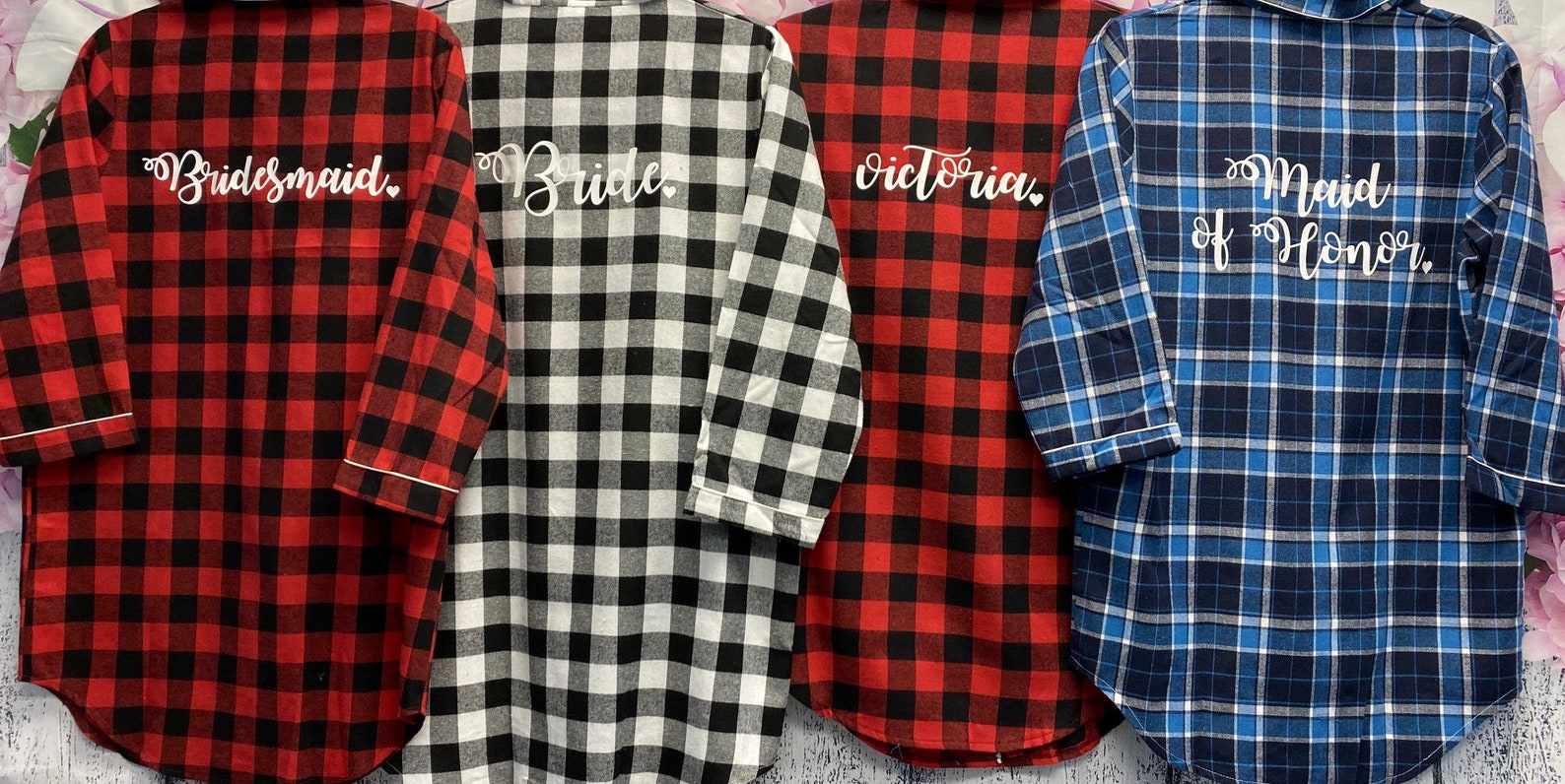 Bridal Party Flannel Shirts Personalized Gift for Her Custom - Etsy