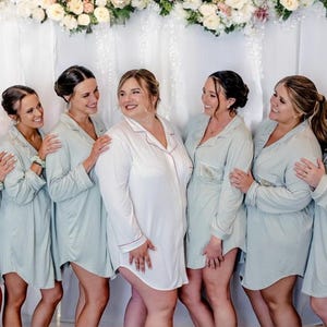 Rust Bridal Party Pajamas, Set of 4,5,6,7,8,9 Monogram Pajama Shirts ...