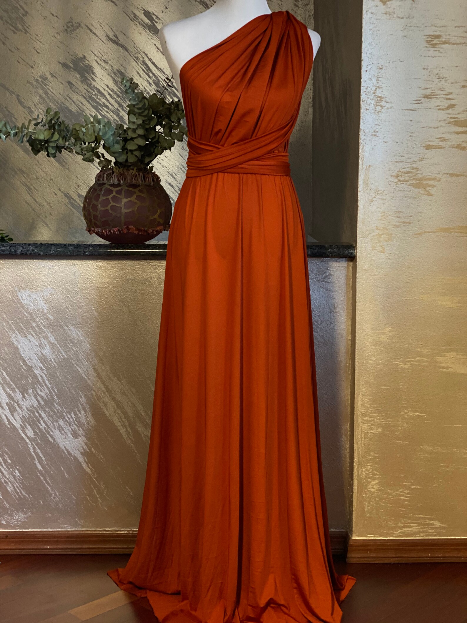 Rust Bridesmaid Dress Infinity Bridesmaid Dress Burgundy Navy | Etsy