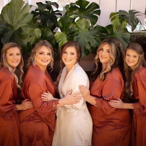 Silky Satin Bridesmaid Robes | Satin Bridal Party Robes Set ...