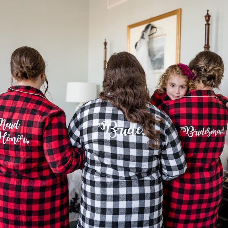 Bridal Party Flannel Shirts Personalized Gift for Her Custom - Etsy