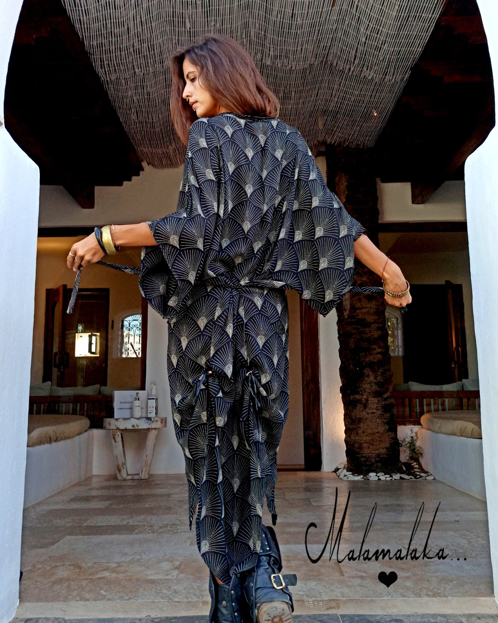 KIMONO HOOD Jacket...removable Hood, Boho Kaftan, Boho Kimono, Dress ...