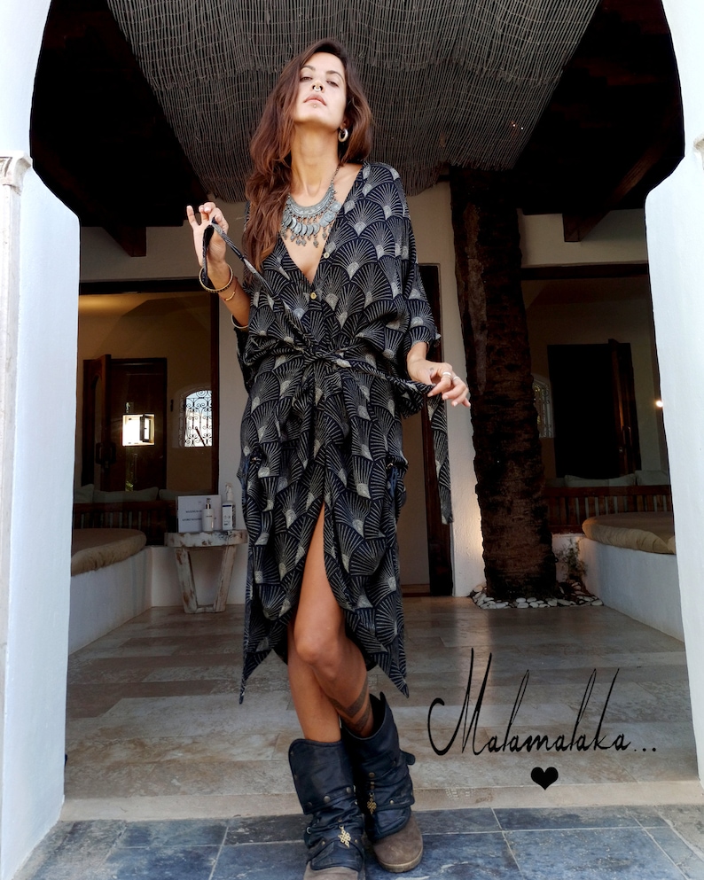 KIMONO HOOD Jacket...removable Hood Boho Kaftan Boho Kimono - Etsy