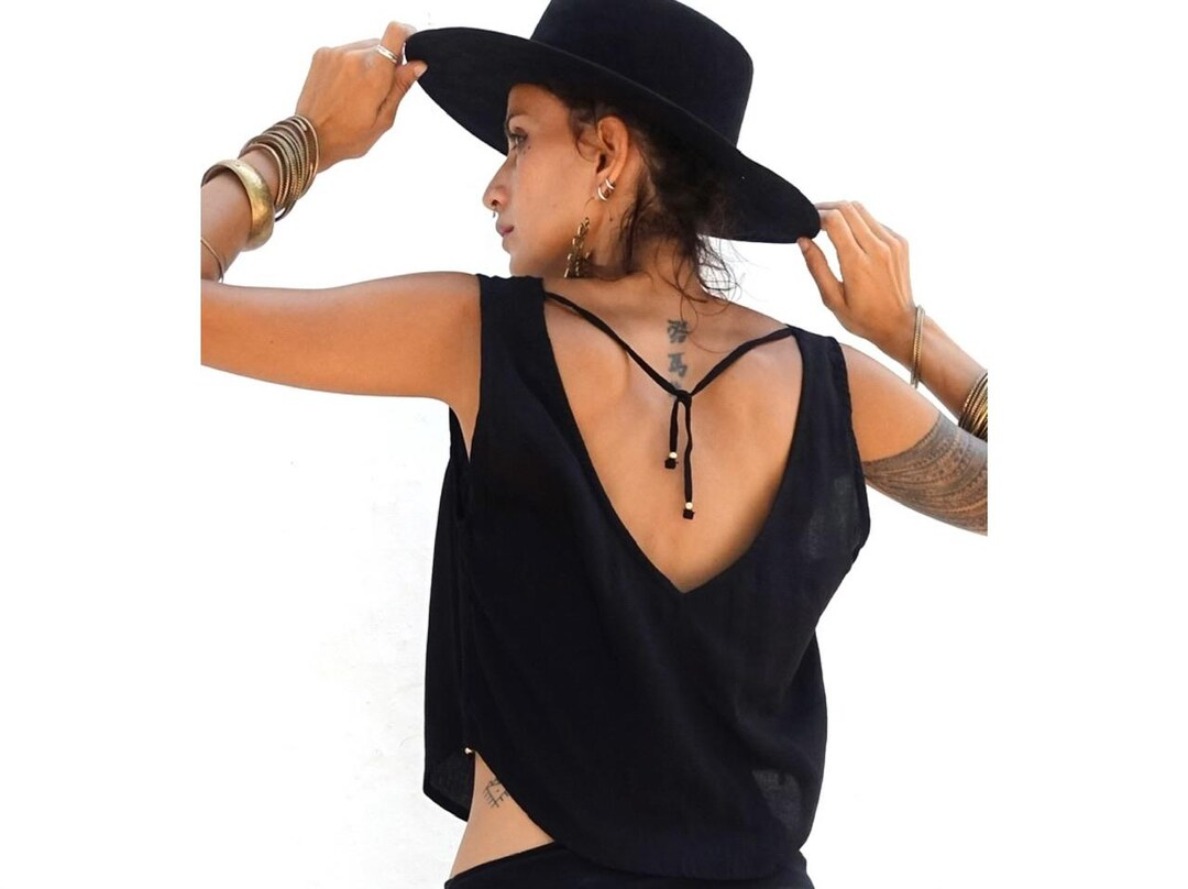 WOMAN SHIRT T...women's Blouse, Open Back Blouse, Women's Summer Blouse ...