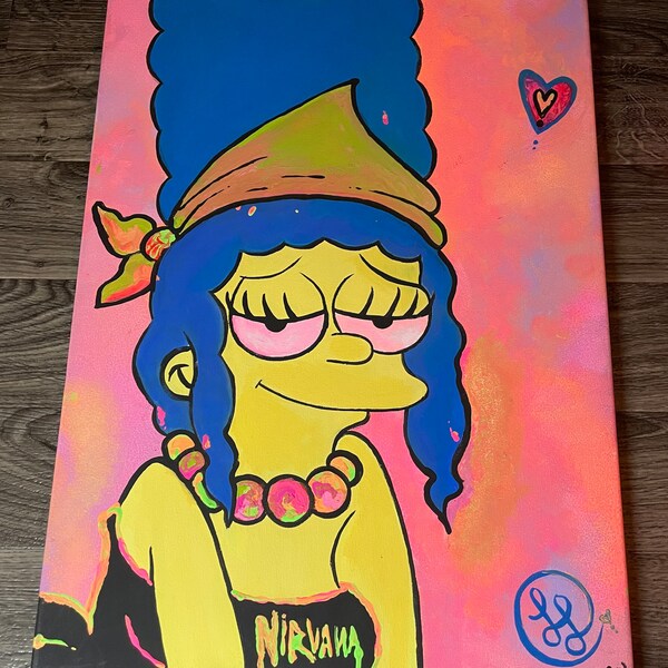Marge Simpson Painting - Etsy